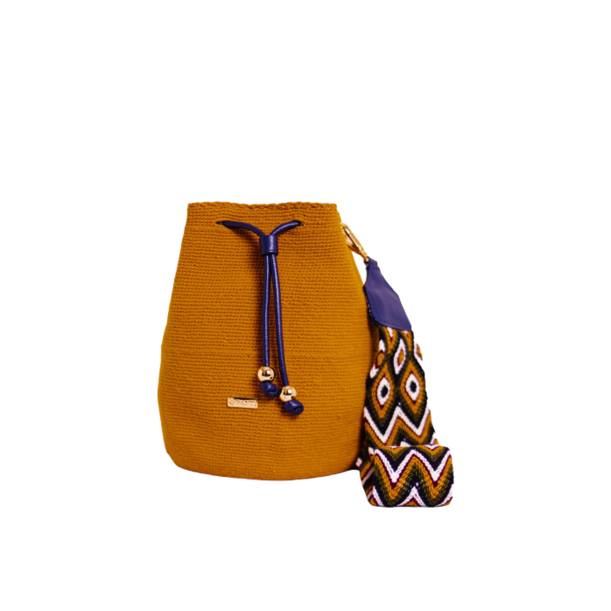 Victoria - Handwoven Handbag - Brown, Turquoise Pattern | Paoti